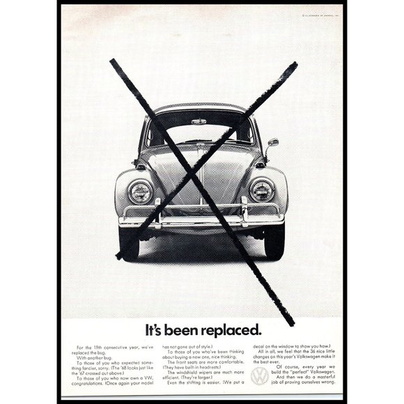 Volkswagen | Art | 968 Vw Volkswagen Beetle Bug Vintage Print Ad ...